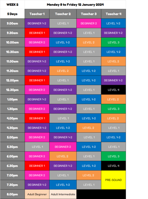 Week 3 Monday 15 to Friday 19 January 2024